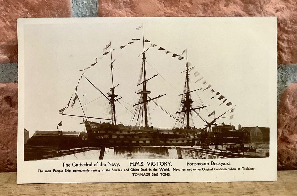 Antike Foto AK HMS VICTORY - Royal Navy England Kriegsschiff | Kaufen ...