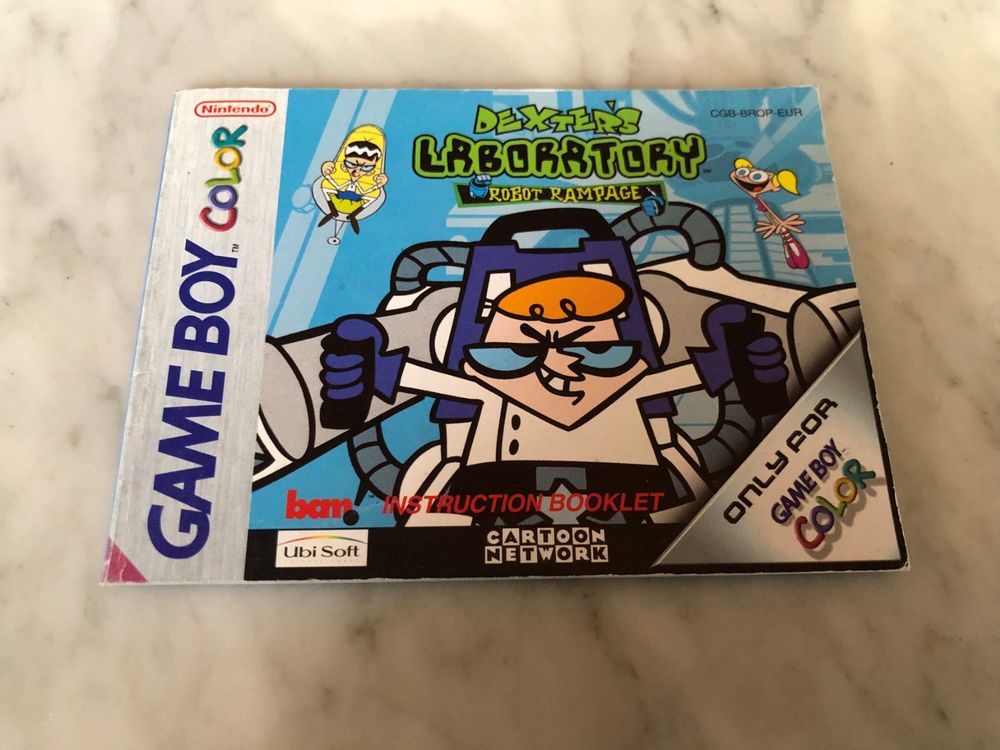 ANLEITUNG FÜR DEXTERS LABORATORY ROBOT RAMPAGE GAME BOY COLO (Gebraucht ...