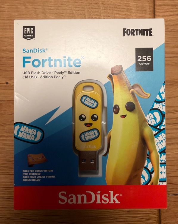 SANDISK Fortnite Peely USB 3.2 Gen1 256GB 130MBs (Neu und ...