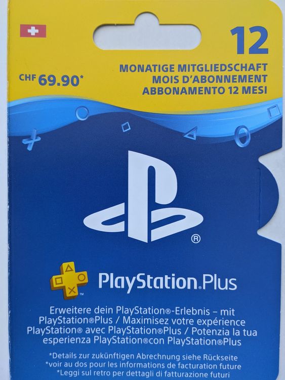 Playstation Plus Abo; 12 Monate | Kaufen auf Ricardo