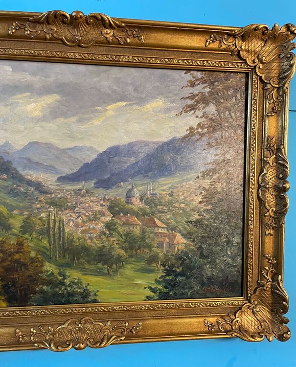 Original gemalte signirte Bild Landschaft | Kaufen auf Ricardo