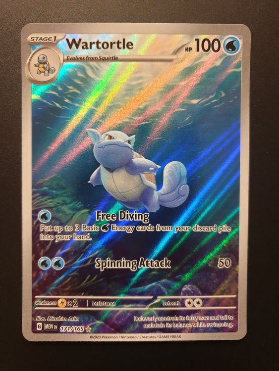 Pokemon 151 Wartortle 171/165 ILLUSTRATION RARE *NM* FR. 1.- (Gebraucht ...