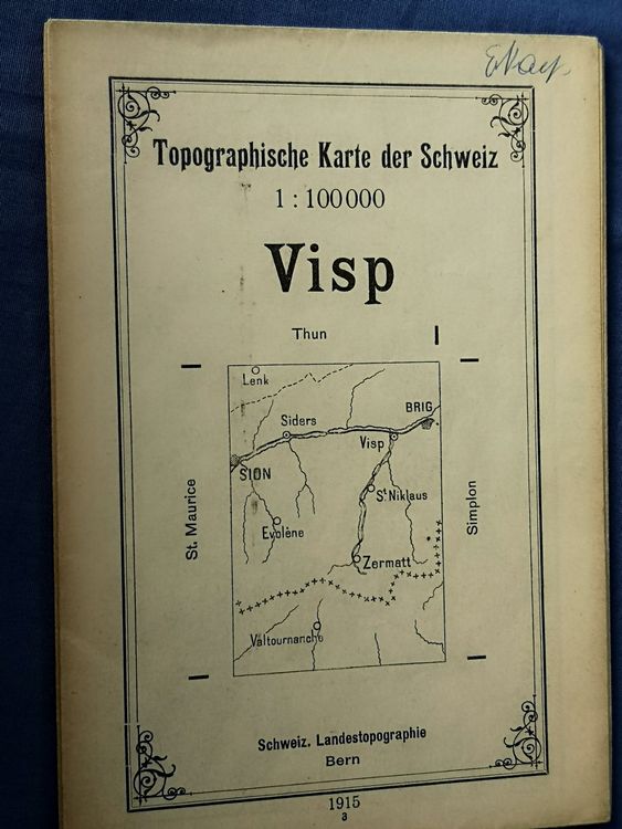 Visp *Topographische Karte der Schweiz 1915 (D'occasion) à Romanshorn ...