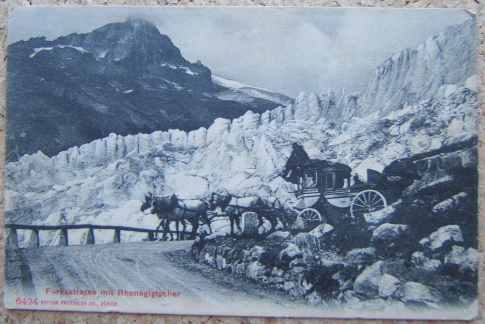 AK FURKASTRASSE MIT POSTKUTSCHE 1908 (Gebraucht) in Brunnen für CHF 4 – mit Lieferung auf ...