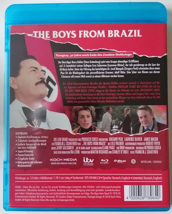 The Boys From Brazil - Blu-ray - Gregory Peck - James Mason | Kaufen auf Ricardo