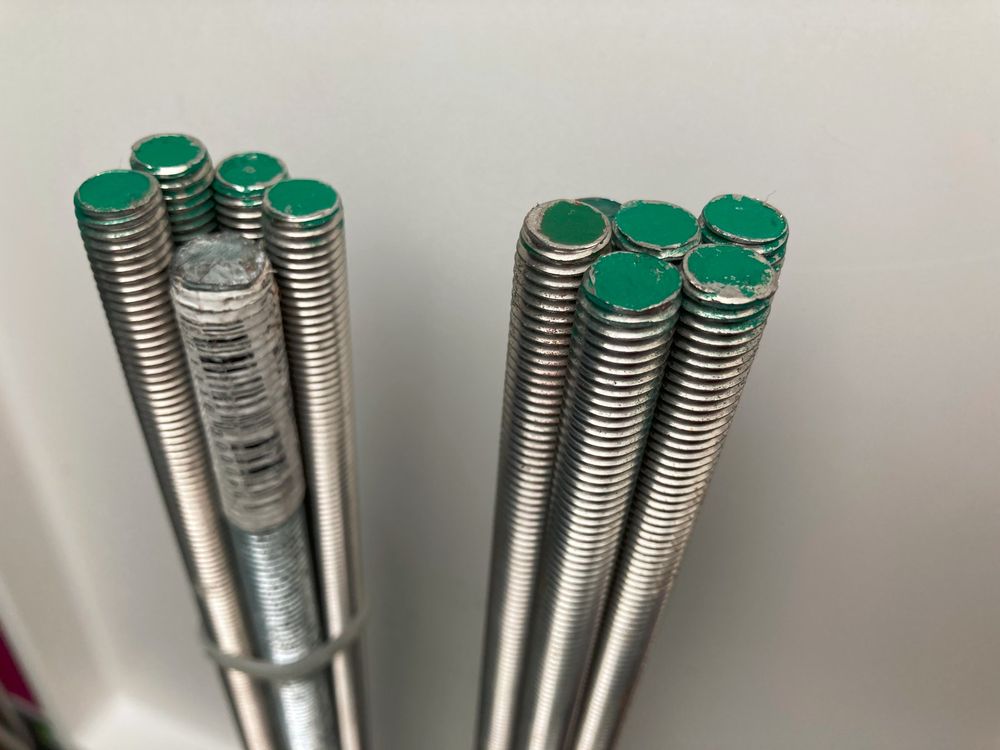 10 Stk. Gewindestangen - inox - M10 x 100 cm + 16 Muttern | Kaufen auf Ricardo