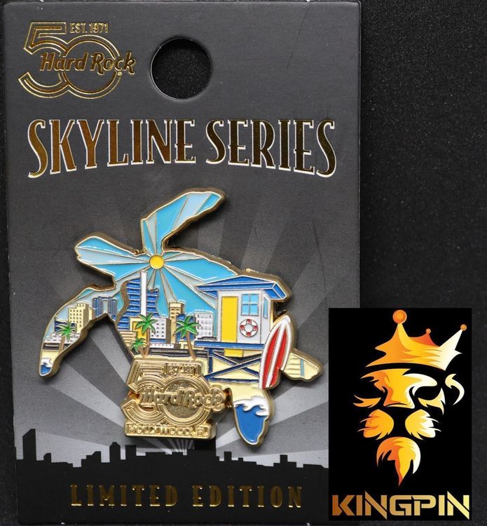 HARD ROCK CAFE PIN Skyline Series Hollywood Florida USA (Neu (gemäss ...