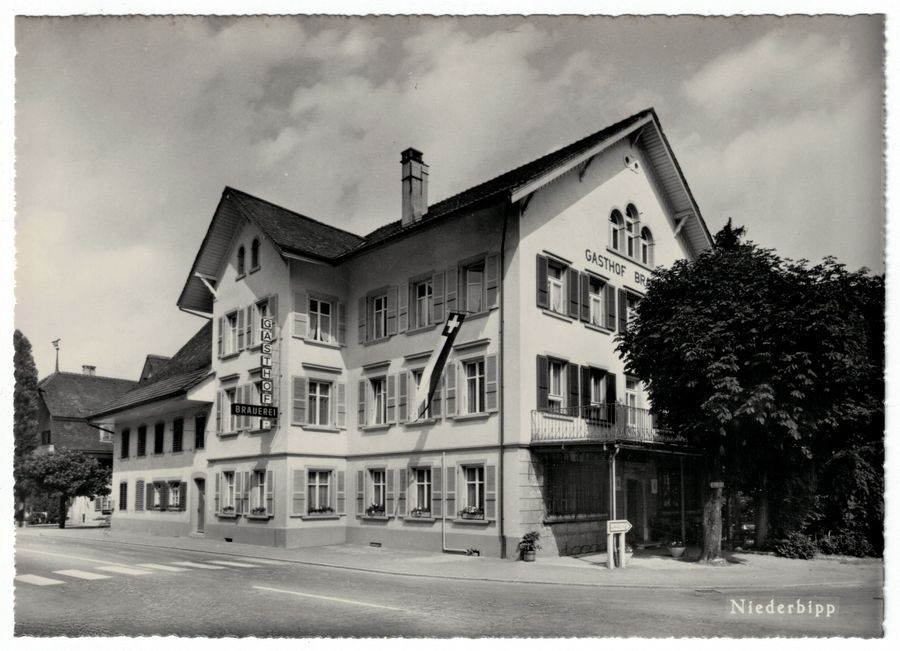 Niederbipp, Gasthof Brauerei, Bes. Hans Tschumi, um 1950 (Gebraucht) in ...