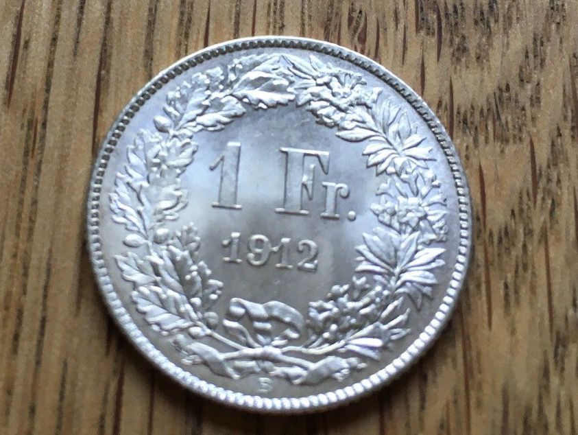 1Fr 1912 -stgl, nachgestochene 2