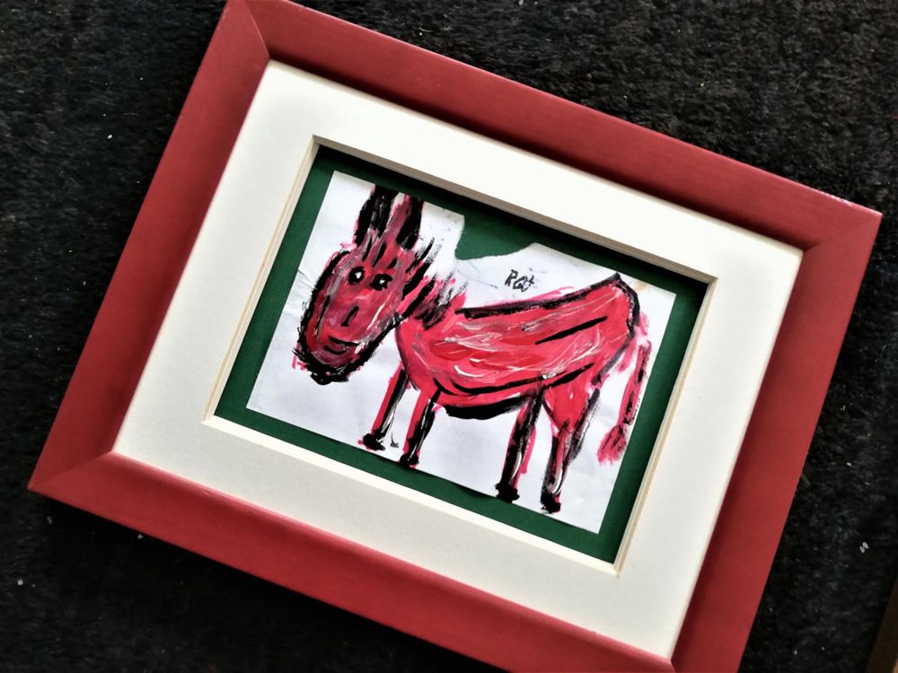 GERTSCH RENÉ EIN PRÄGNANTES KLEINES BILD VON SEINEM ESEL | Kaufen auf ...