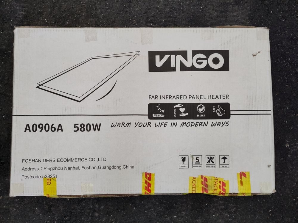 Ab 1 ,- VINGO 580W Infrarot Heizung - Infrared Panel Heater (Neu und ...