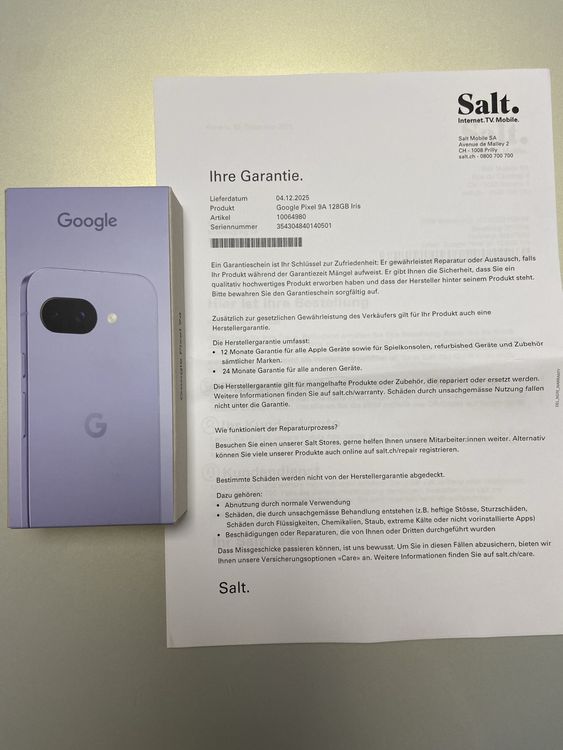 Google Pixel 9a 128 GB Original verpackt (Neu und originalverpackt) in ...