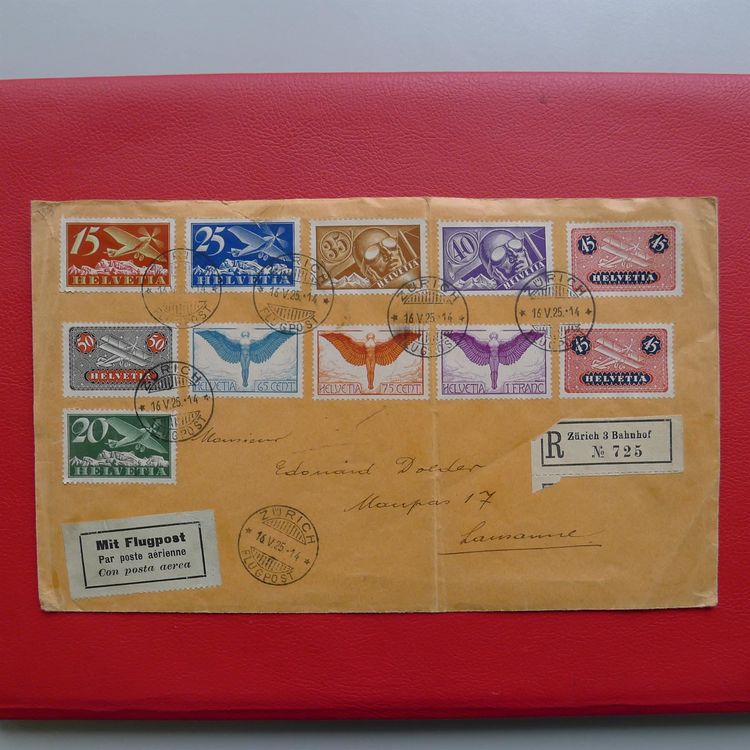 1925 Flugpost Satzbrief SBK: 590.-++ (Antik) in Sursee für CHF 100 – mit Lieferung auf Ricardo ...