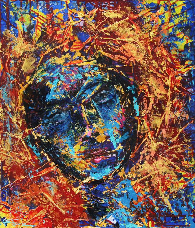 Gemälde SLEEPING WARRIOR Kunst Bilder Malerei, J. Fernandez (Neu und originalverpackt) in ...