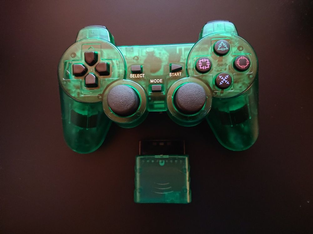 NEU - Playstation 2 PS2 - Wireless Controller - Grün Green (Neu und ...