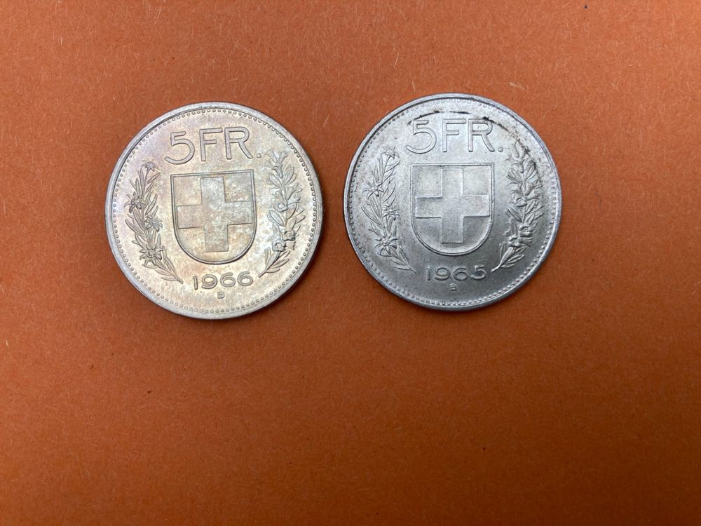 5 Franken Silber 1966 / 1965 | Kaufen auf Ricardo