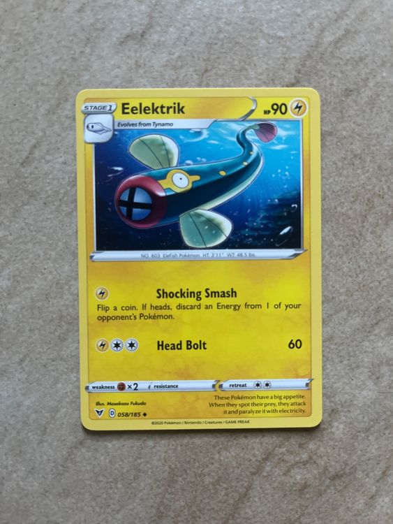 Carte Pokemon Eelektrik - Vivid Voltage - EN (Gebraucht) in Vernayaz für CHF 1 – mit Lieferung ...