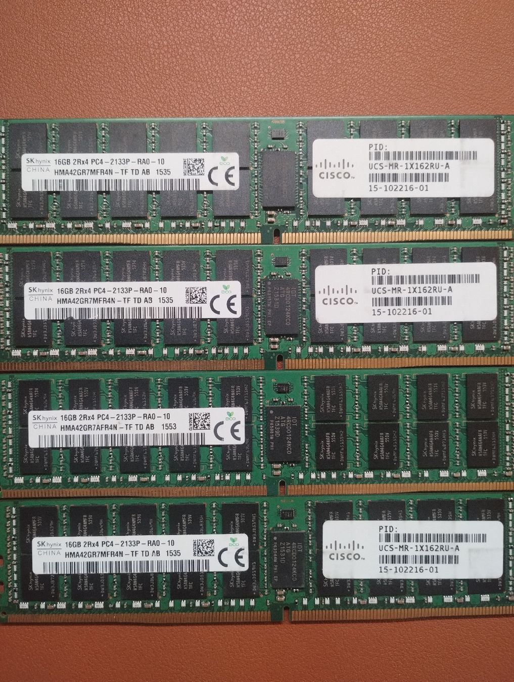 64GB (4x 16GB) DDR4 RAM 2Rx4 PC4 2133P RA0 10 Typ EEC (Gebraucht) in ...