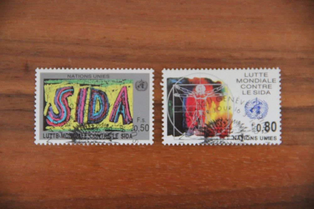 Nations Unies Genève 1990 - Lutte mondiale contre le SIDA (Neu (gemäss ...