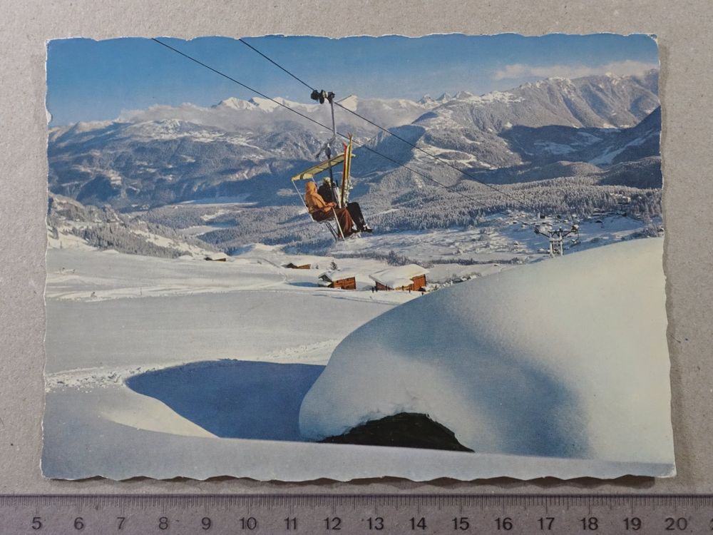 Flims, Sesselbahn auf Foppa, belebt, Sessellift, 1963 | Kaufen auf Ricardo