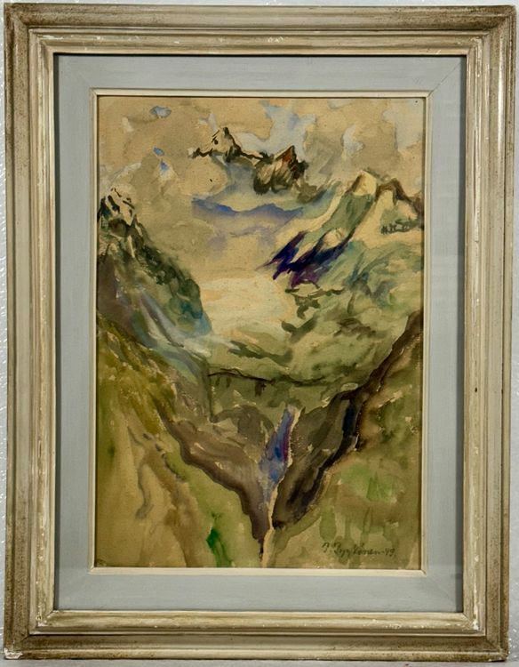 Alte Sehr schöne Berglandschaft Aquarell unleserlich Sig. (Gebraucht) in Root für CHF 5 – mit ...