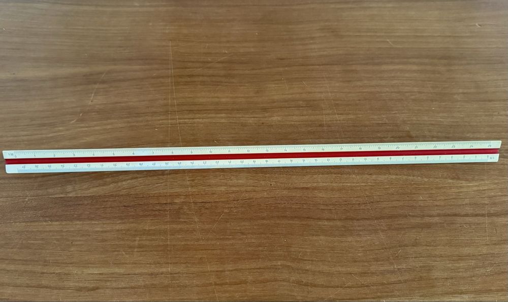 A.W FABER CASTELL 875C/a Dreikantmaßstab Prismenmaßstab 50cm (Gebraucht ...