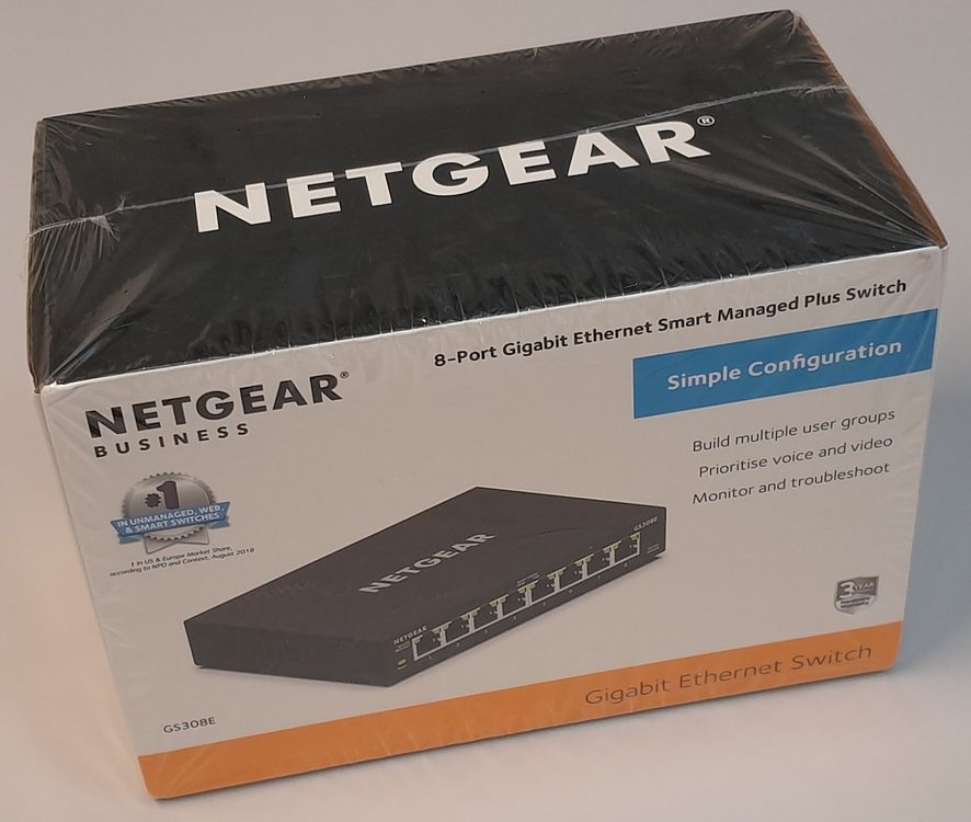NETGEAR 8-Port Gigabit Ethernet Plus Switch (Neu und originalverpackt ...