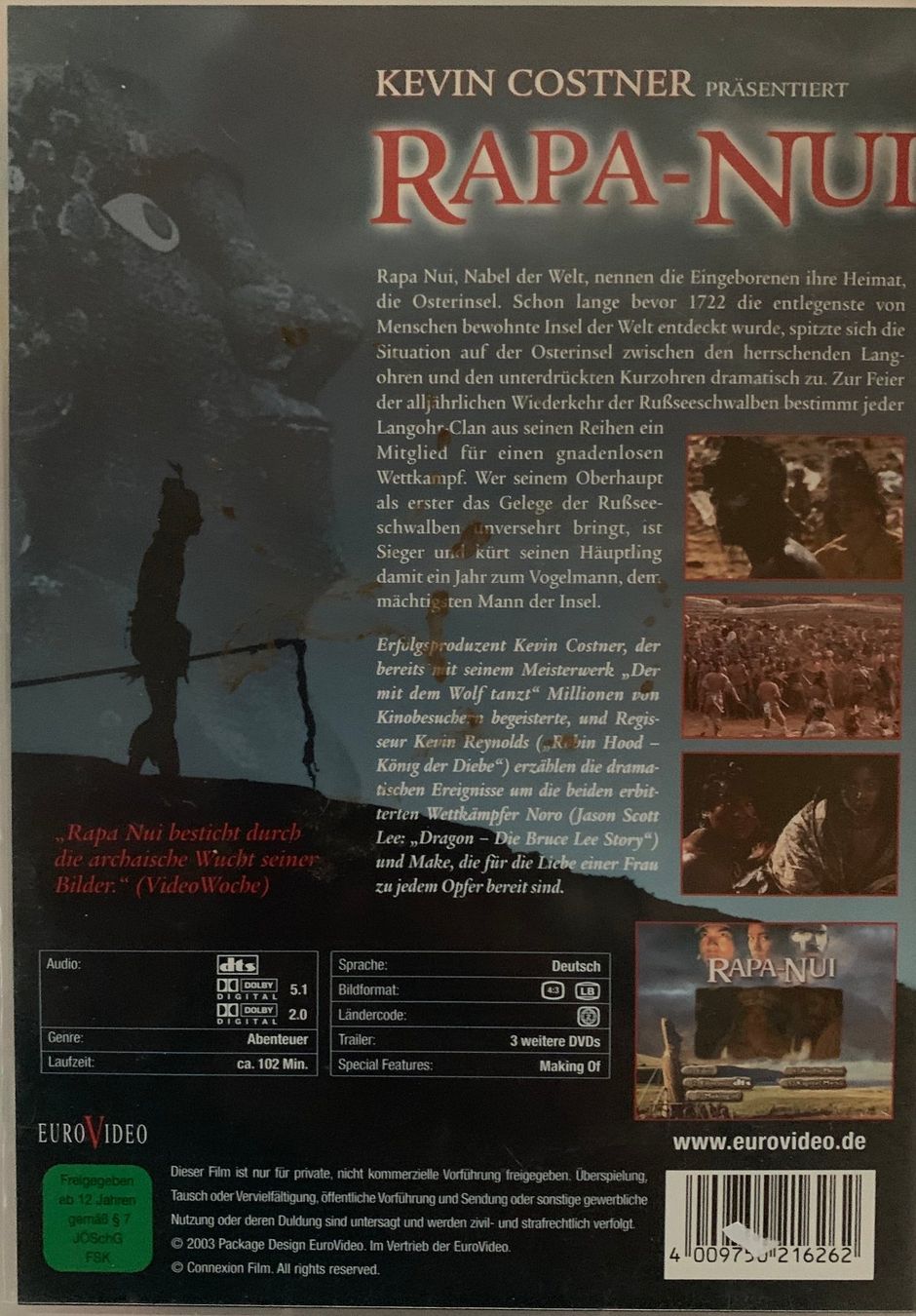 DVD - Rapa-Nui / Kevin Costner (Gebraucht) in Zäziwil für CHF 2.9 – mit ...