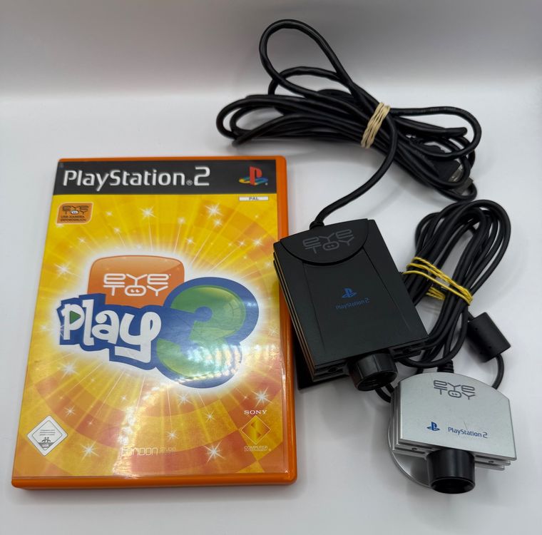 EyeToy Play 3 & 2 EyeToy Kamera (1 Black & 1 Silver) - Ps2 (Gebraucht ...