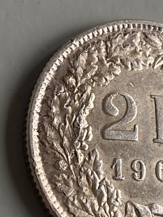 Abart Stempelriss und Doppelprägung 2 Franken 1967 (Gebraucht) in Zürich für CHF 34.9 – mit ...