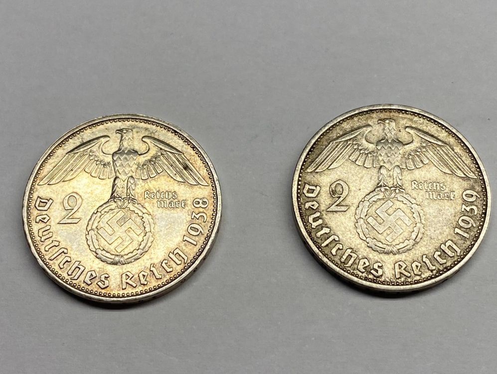 Münze 2x 2 Reichsmark 1938/1939 Silber (Gebraucht) in Dübendorf für CHF 19 – mit Lieferung auf ...