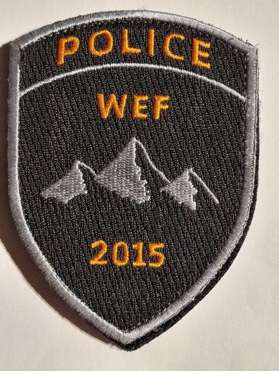 Police Badge WEF 2015 klett Stoff Original Selten (Neu (gemäss ...