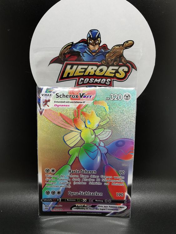Pokemon/Scherox-VMAX RAINBOW 193/189 RAINBOW (Neu (gemäss Beschreibung ...