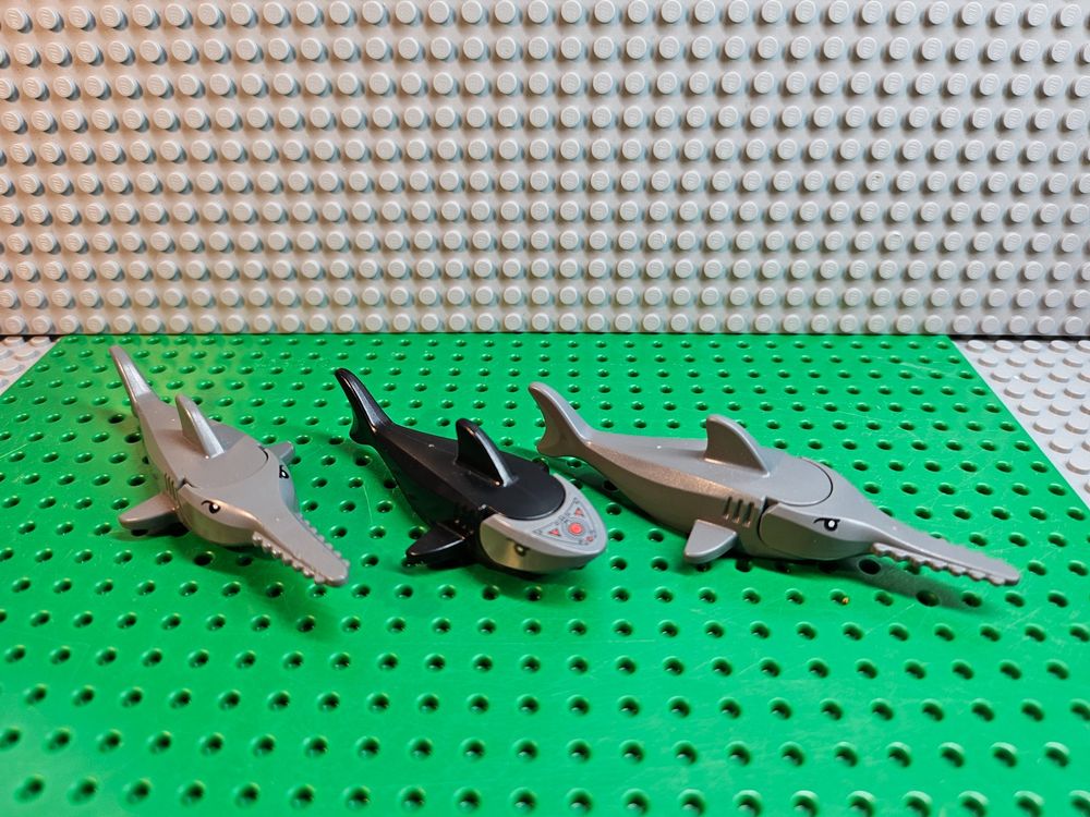 3 Lego - Tiere, Hai schwarz mit Deko und 2 Schwertfische | Kaufen auf ...