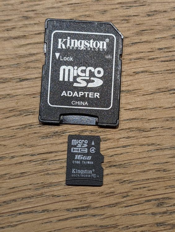 Micro SD Karte 16GB und Adapter Kingston (Gebraucht) in Wermatswil für ...
