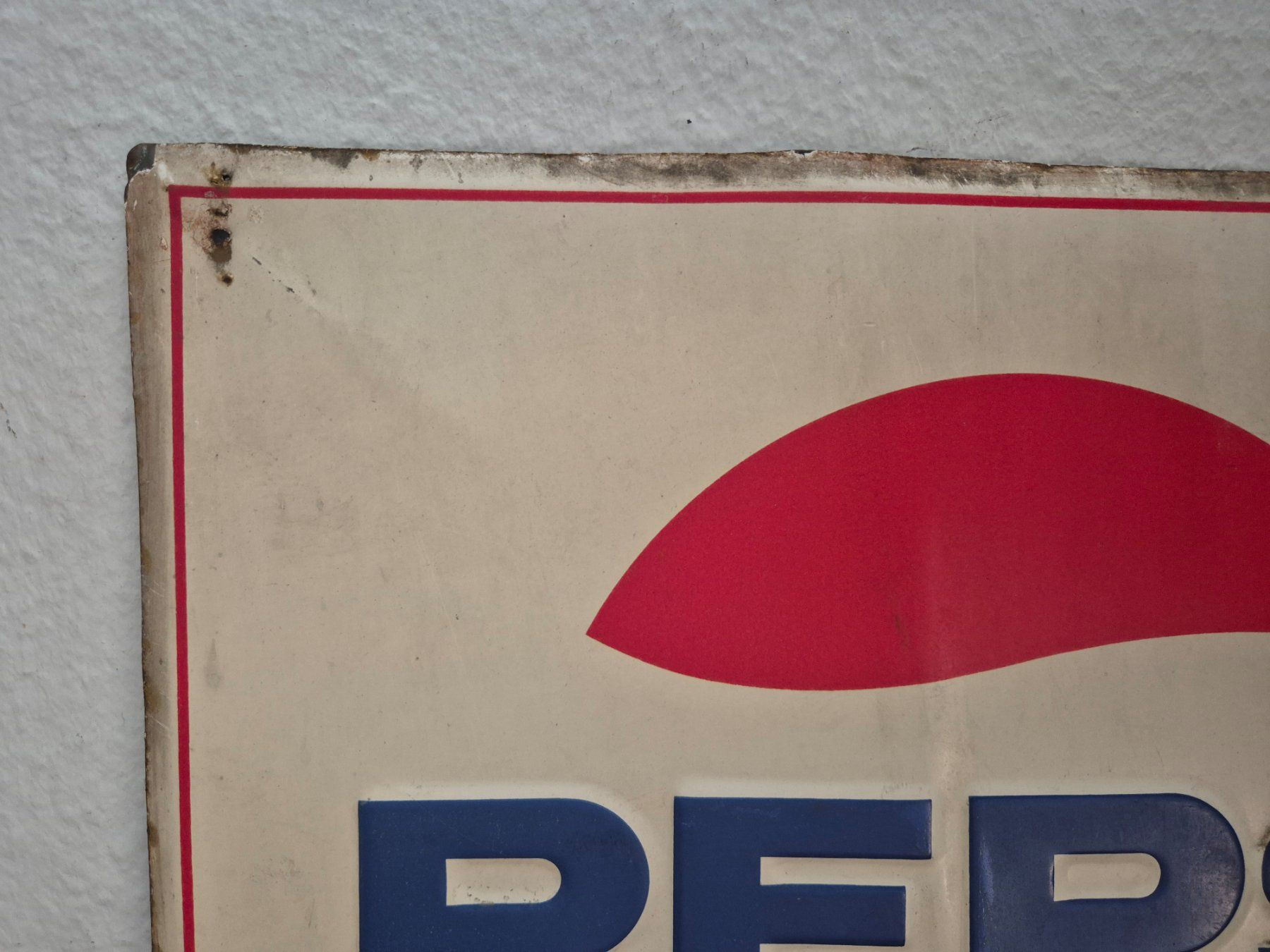 Altes Blechschild Pepsi Logo Bar Kneipe Vintage Schild Blech (Gebraucht ...