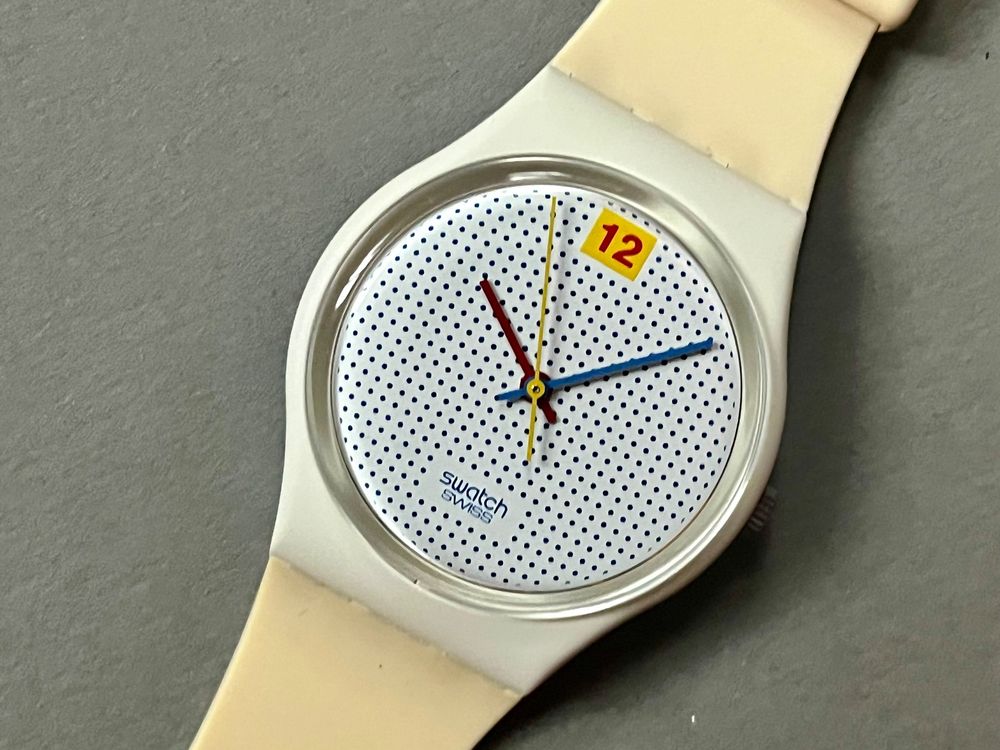 Swatch Gent Dotted Swiss GW104 1985 - selten Top Zustand (Neu (gemäss ...