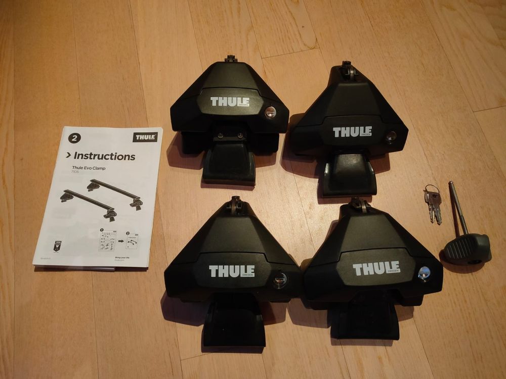 Thule Evo Clamp 7105 inkl. Kit 145074 für FORD EDGE 5-T SUV (Gebraucht ...
