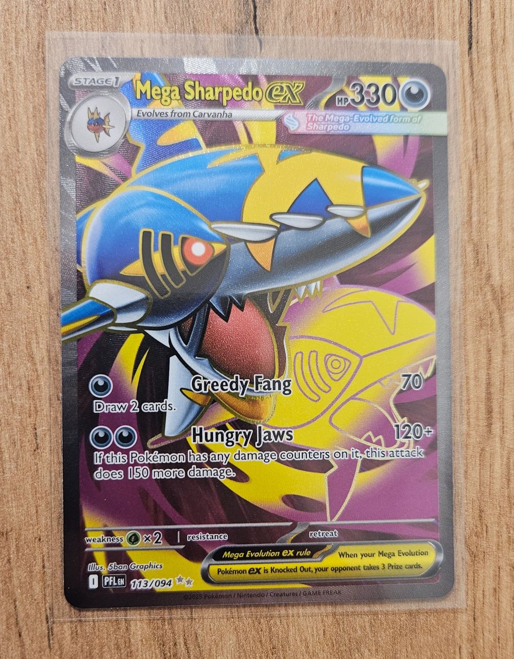 Pokémon - Phantasmal Flames - PFL113 Mega Sharpedo Ex (Neu (gemäss ...