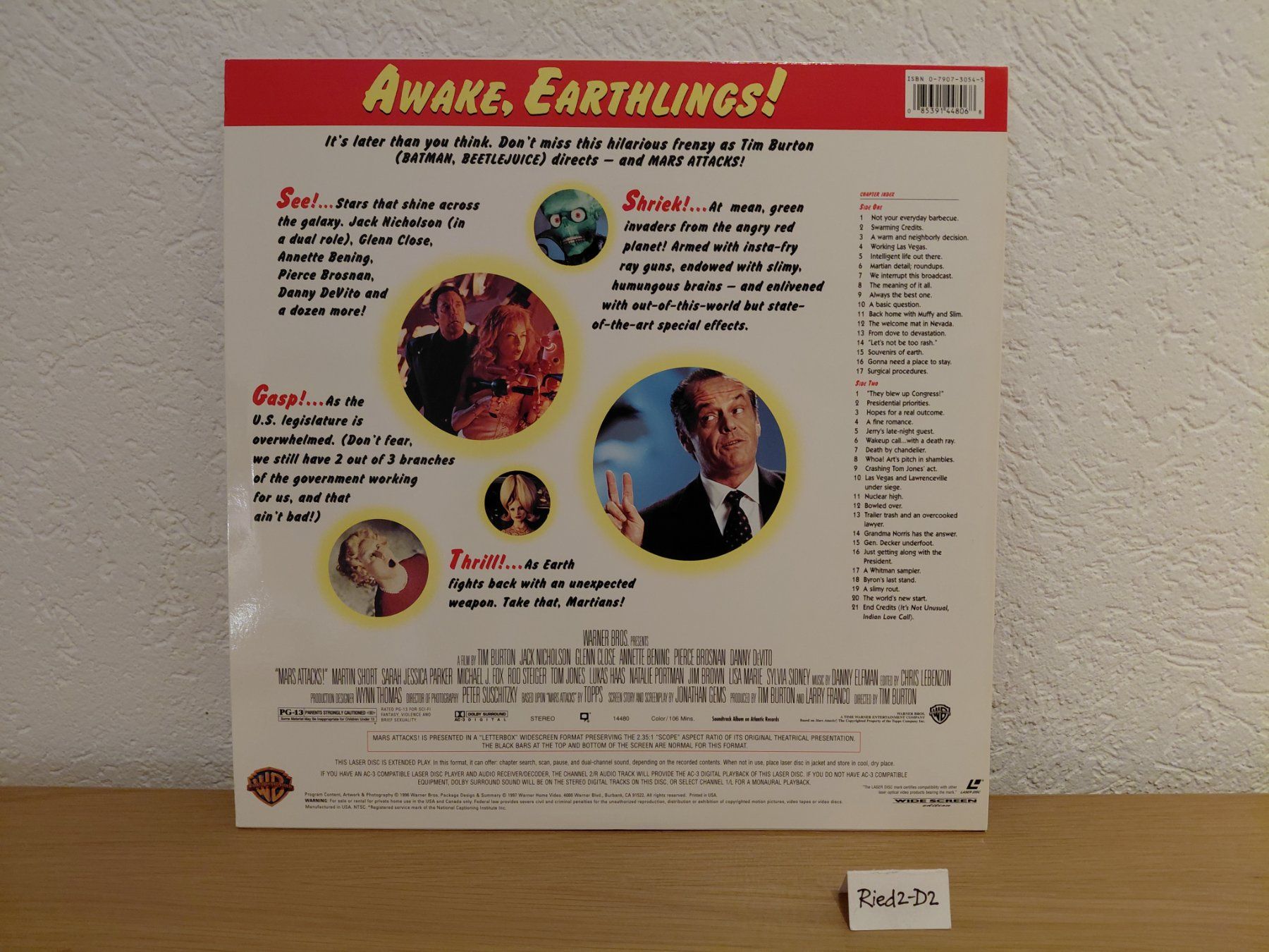 LaserDisc NTSC USA Tim Burton Mars Attacks! [14480] (Gebraucht) in La ...