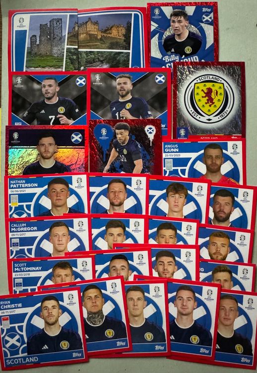 TOPPS EM 2024 - Team Schottland - 26 Sticker (ohne SP) | Kaufen auf Ricardo
