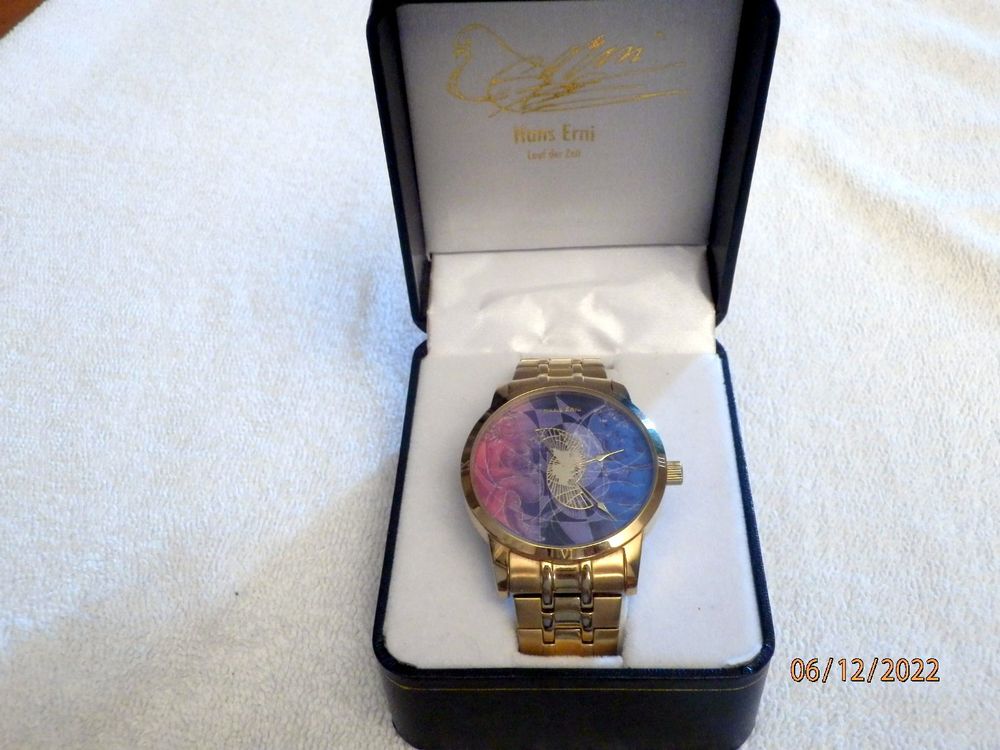 Sammleruhr, lauf der Zeit von Hans Erni in original Uhrenbox | Kaufen auf Ricardo