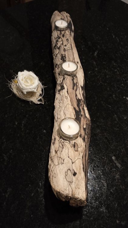 Dekor Schwemmholz mit drei Rechaud Kerzen (Neu und originalverpackt) in Widnau für CHF 66 – nur ...