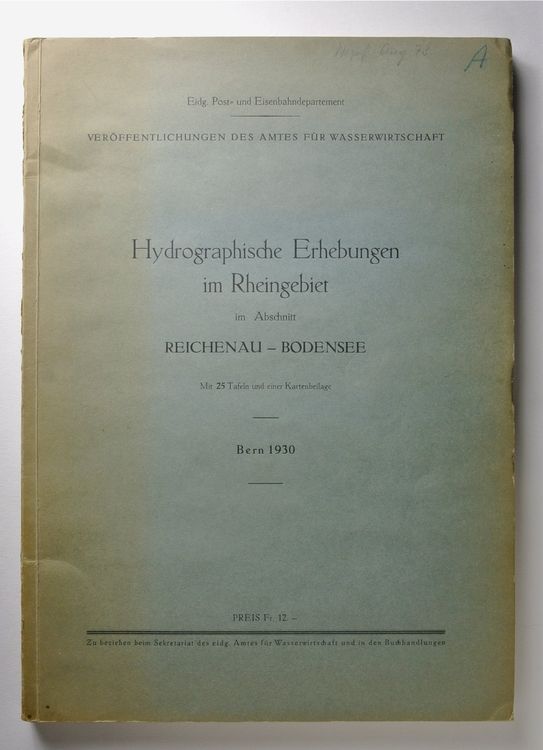 Hydrographische Erhebungen im Rheingebiet im Abschnitt (Gebraucht) in ...