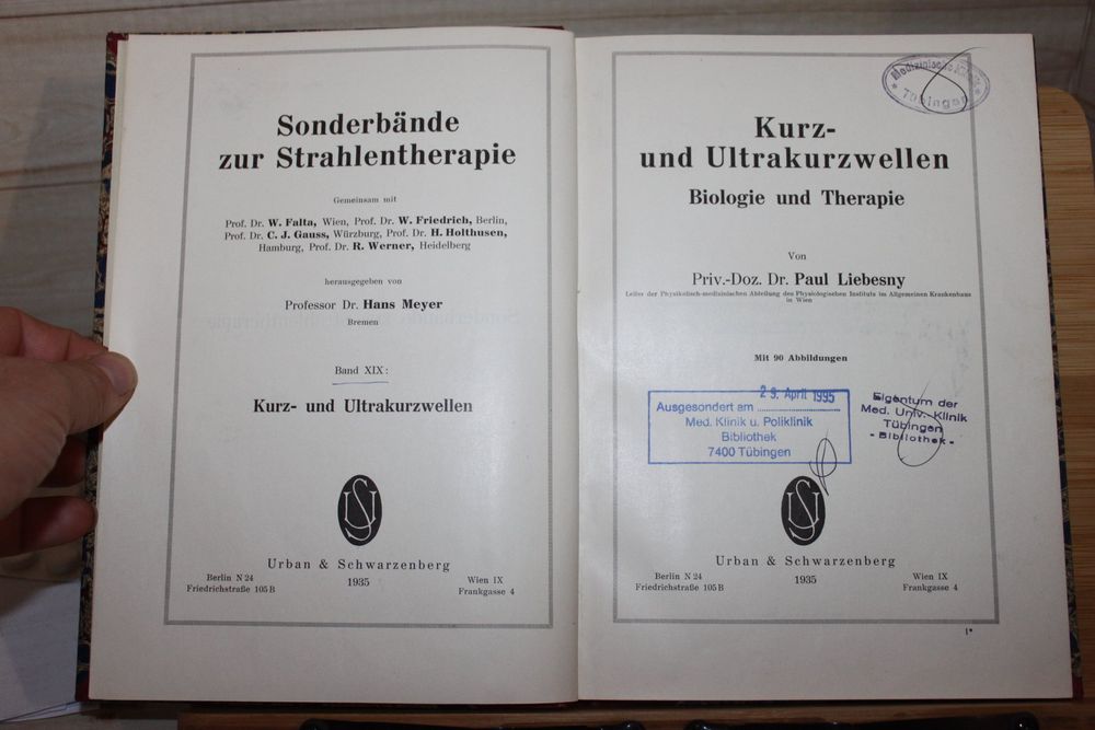 Kurz- und Ultrakurzwellen. Biologie und Therapie. - Dr. Lieb (Gebraucht ...