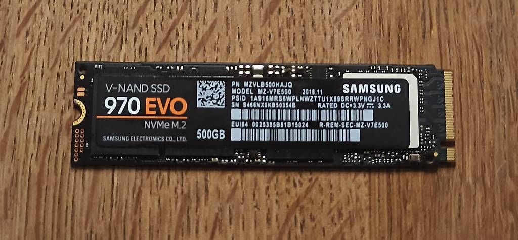 Samsung 970 EVO 500GB M.2 NVMe SSD extrem schnell (Gebraucht) in Sattel ...