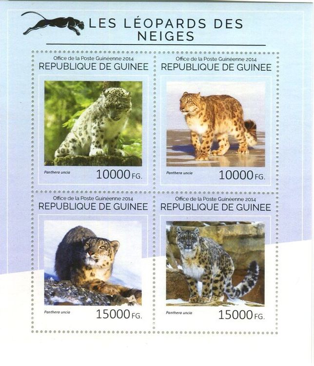 Block "Schneeleopard". Guinea. | Kaufen auf Ricardo