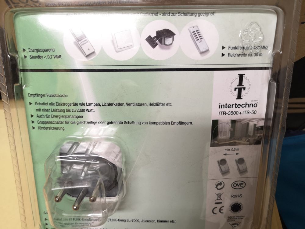 Intertechno Funk Zwischenstecker Set Fernbedienung IT-3500 (Neu und originalverpackt) in Kloten ...