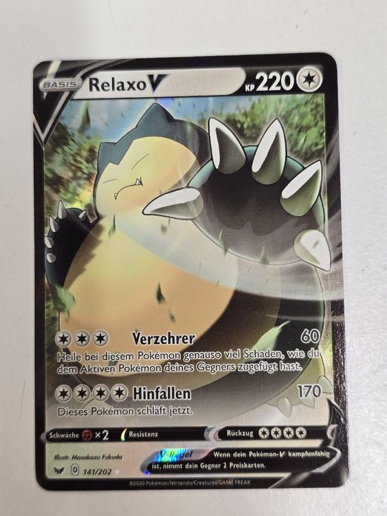 Pokémon Relaxo V 141/202 Holo Karte (Neu (gemäss Beschreibung)) in Thun ...