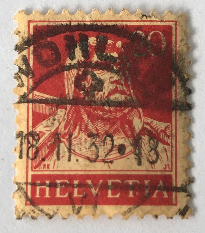 Nr.158 Tellbrustbild mit Vollstempel (Gebraucht) in Aarau für CHF 0.2 – mit Lieferung auf ...